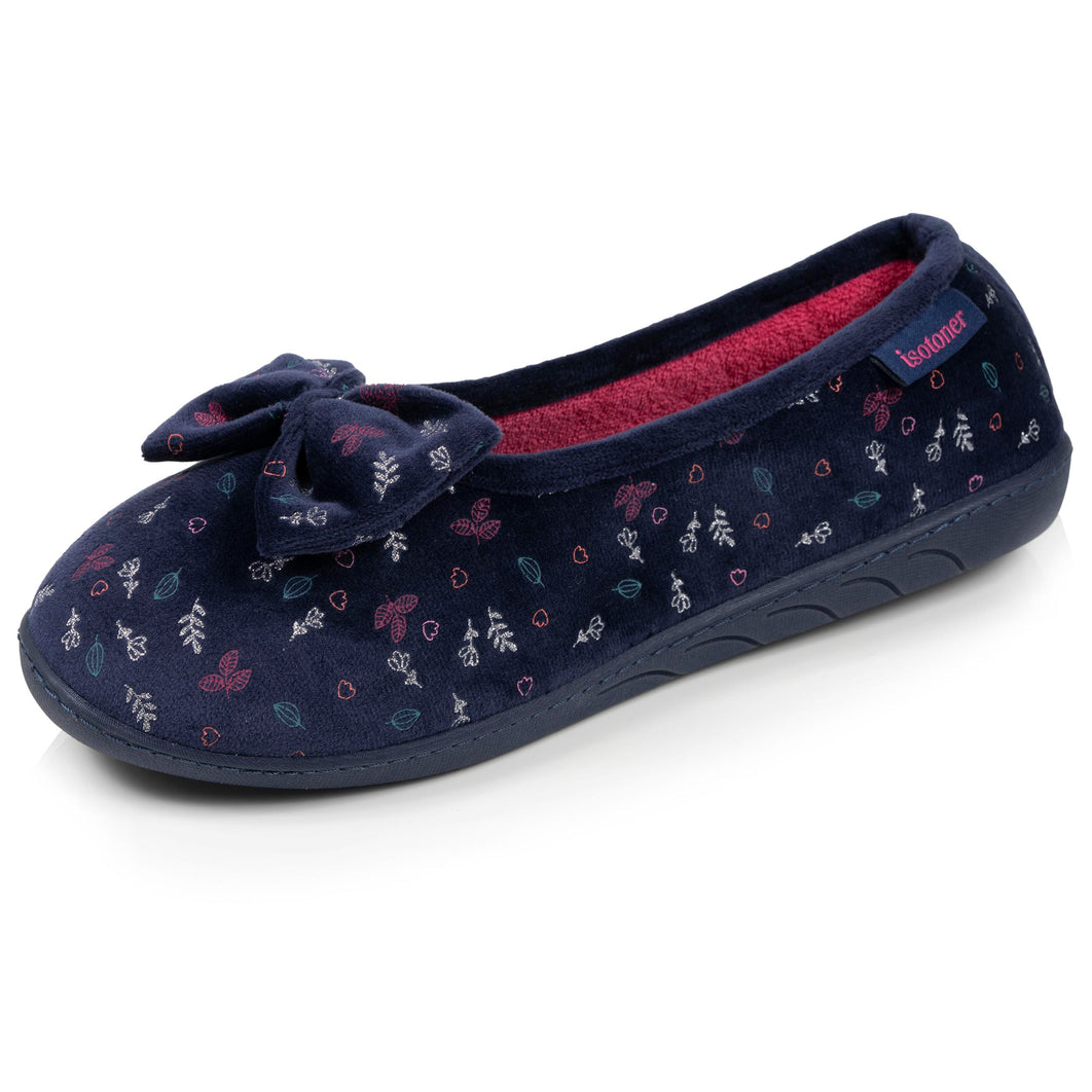 Chaussons ballerines Femme ergonomiques Marine - Isotoner