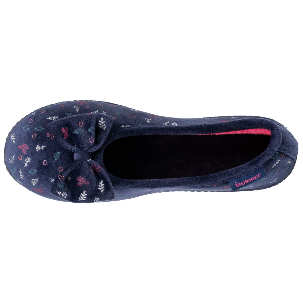 Chaussons ballerines Femme ergonomiques Marine - Isotoner