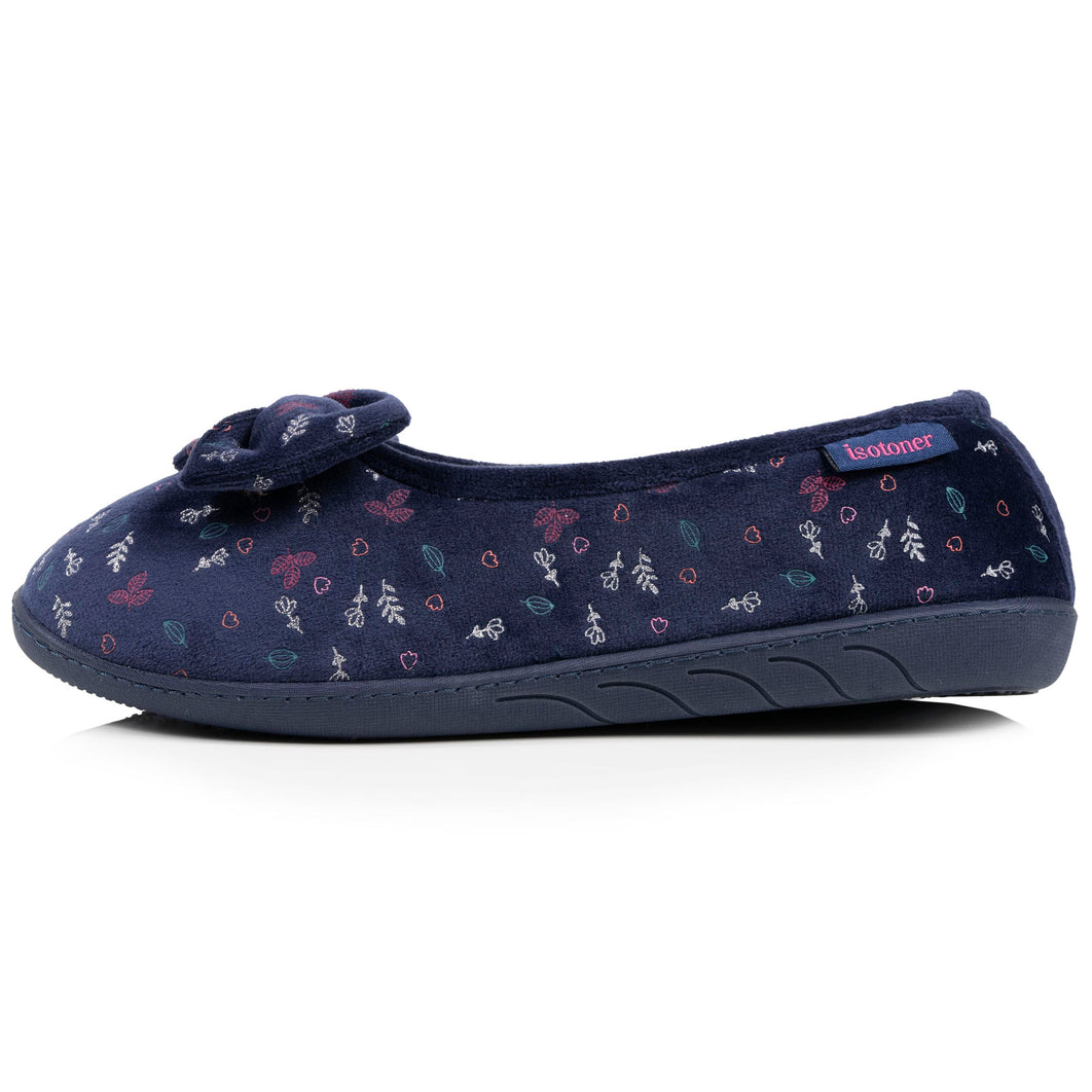 Chaussons ballerines Femme ergonomiques Marine - Isotoner