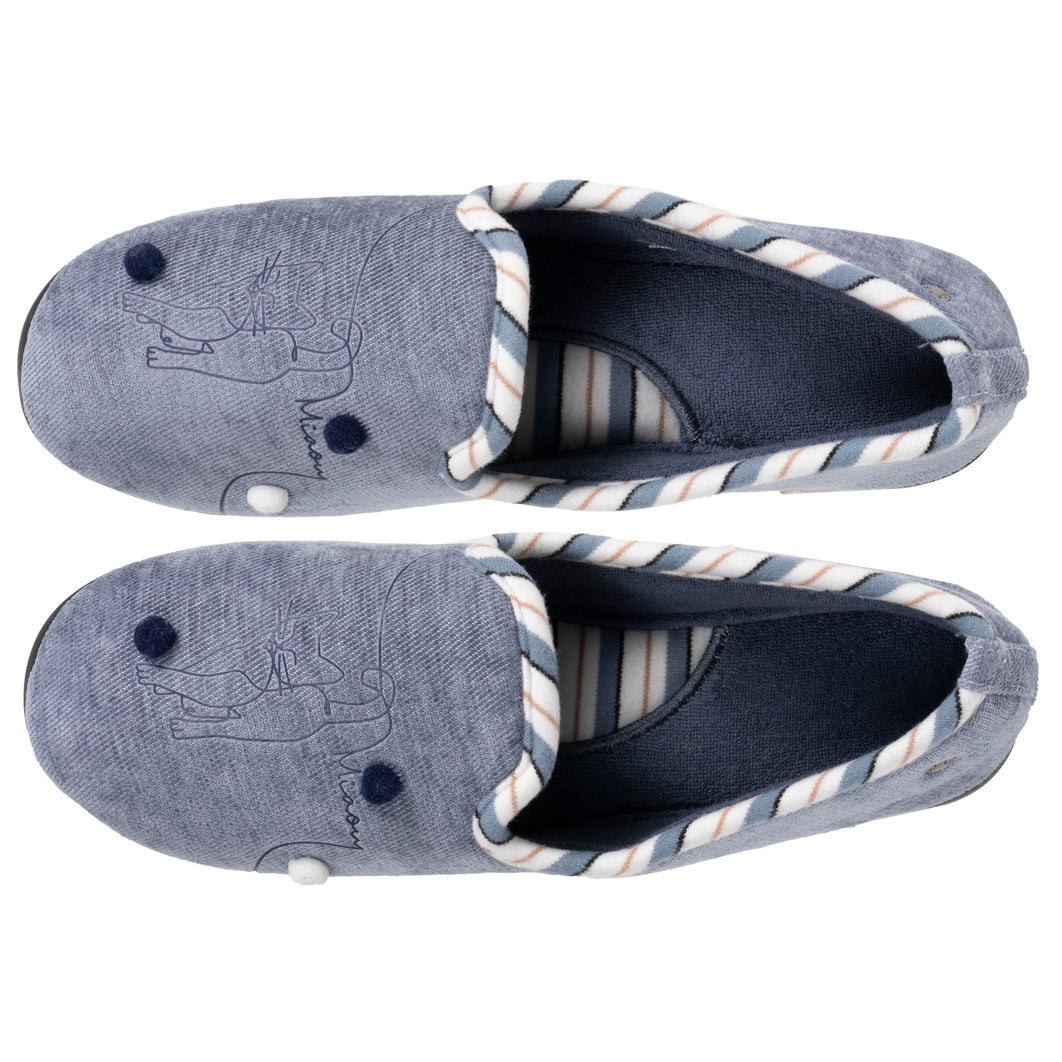 Chaussons slippers Femme Bleu denim - Isotoner