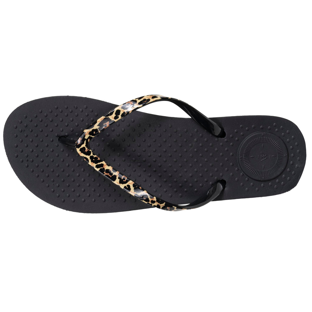 Tongs Femme EVERYWEAR™ Tige Léopard/noir - Isotoner