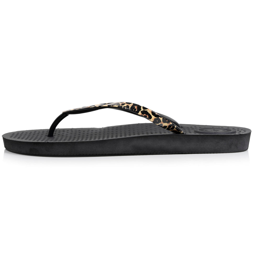 Tongs Femme EVERYWEAR™ Tige Léopard/noir - Isotoner
