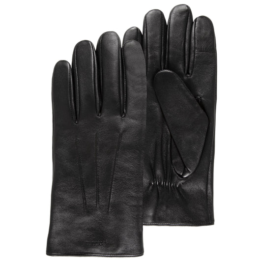 Gants Homme tactiles doublés chaud Noir - Isotoner